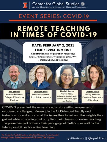 Event Series: Covid-19 "Remote Teaching in Times of COVID-19" | Center for Global Studies | UIUC
